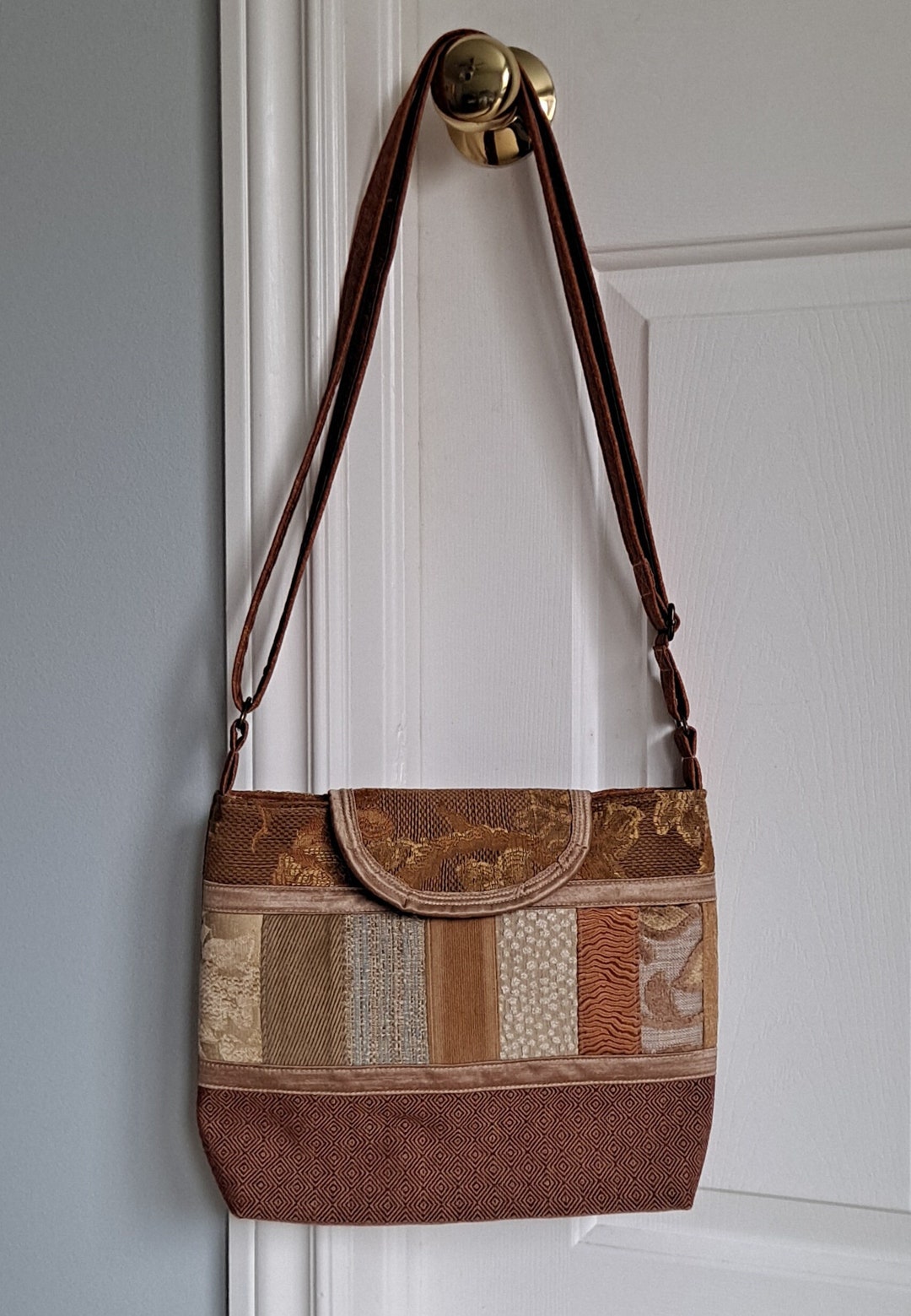 Handmade Purse, Crossbody Bag, Shoulder Bag, Handbag, Fabric Purse, One ...
