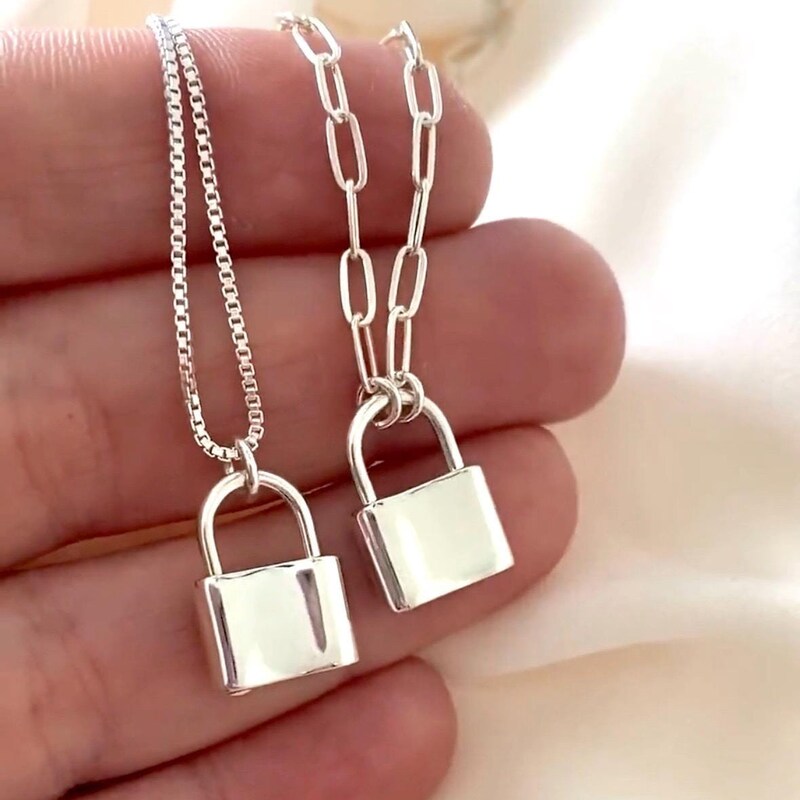 Padlock Necklace - Etsy