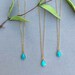 Raindrop Shaped Turquoise Necklace Dainty Turquoise Pendant December ...