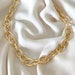 Thick Chunky Link Necklace Gold Filled Round Link Chain Minimalist ...