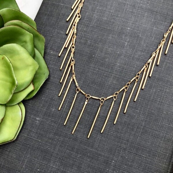 Fringe Necklace - Etsy
