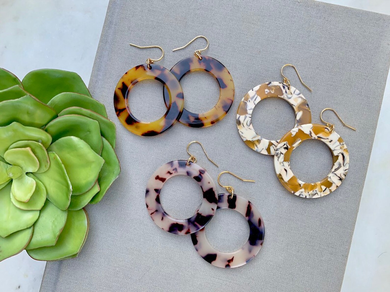 Tortoise Shell Earrings Tortoise Shell Hoop Earrings Tortoise - Etsy