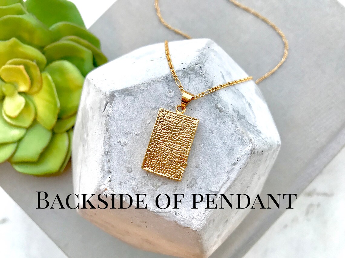 Gold Filled Medallion Necklace Vintage Style Square Pendant | Etsy