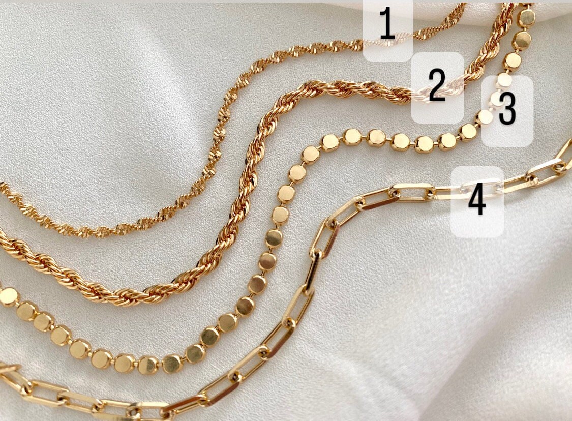 Gold Filled Dot Chain Necklace Layering Chains for Women Dainty ...