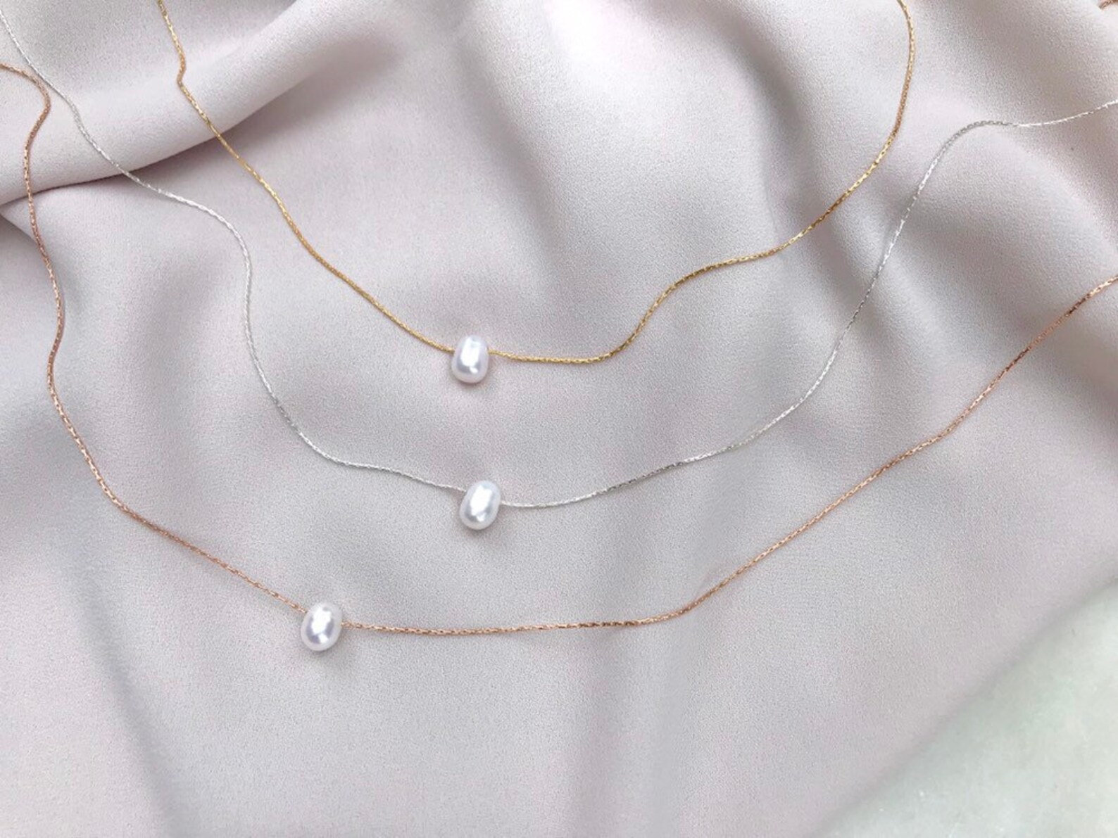 Modern Pearl Necklace Layering Necklaces Simple Pearl Necklace ...