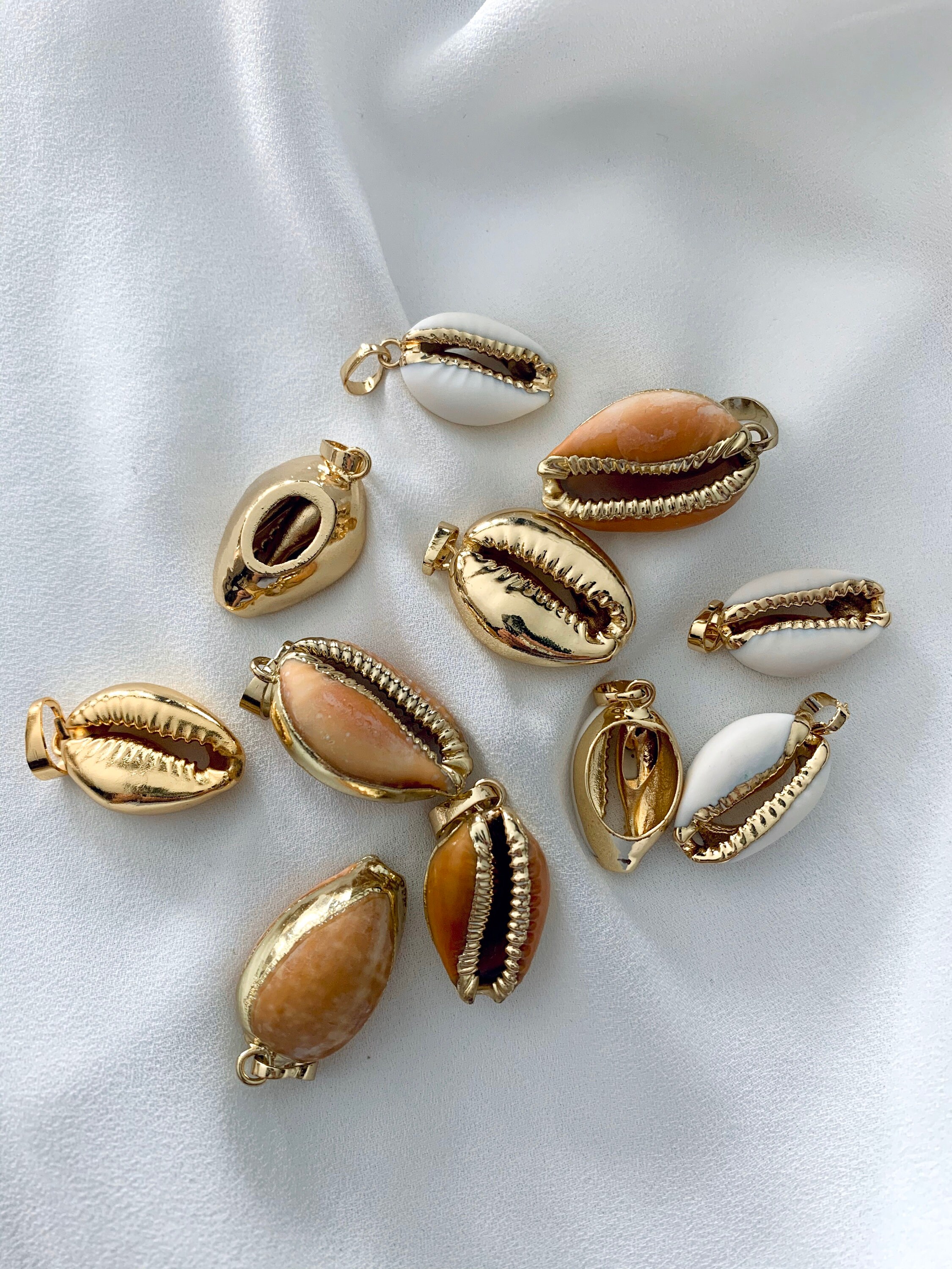 Cowrie Necklace Gold Cowrie Shell Necklace 24k Gold Dipped | Etsy