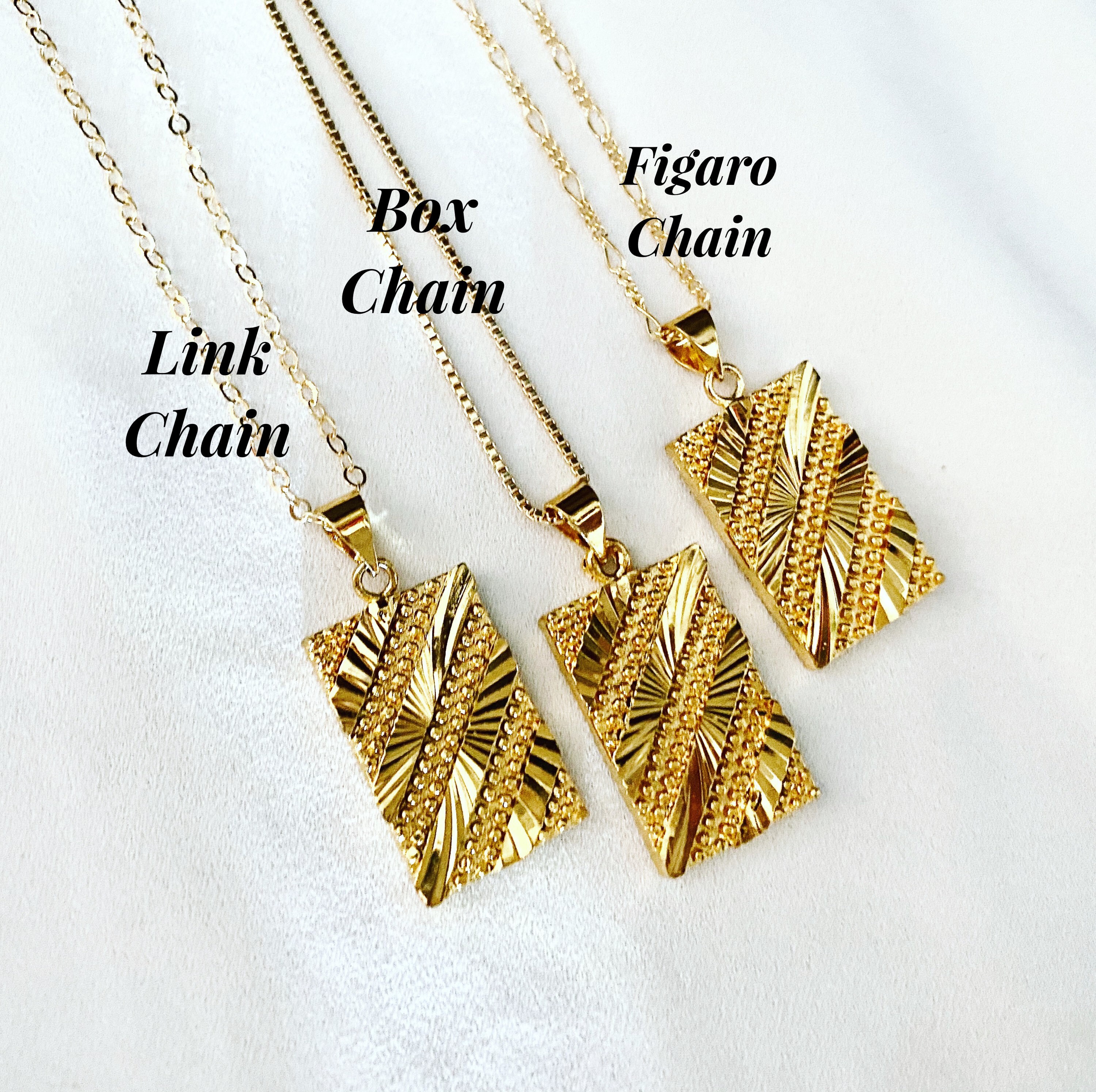 Gold Filled Medallion Necklace Vintage Style Square Pendant | Etsy