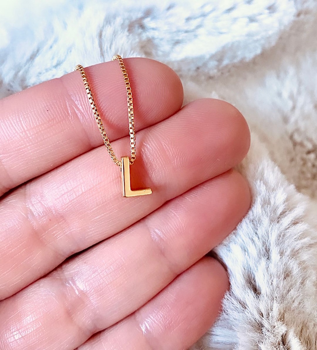 Gold Initial Necklace Letter Necklace Dainty Initial Necklace ...