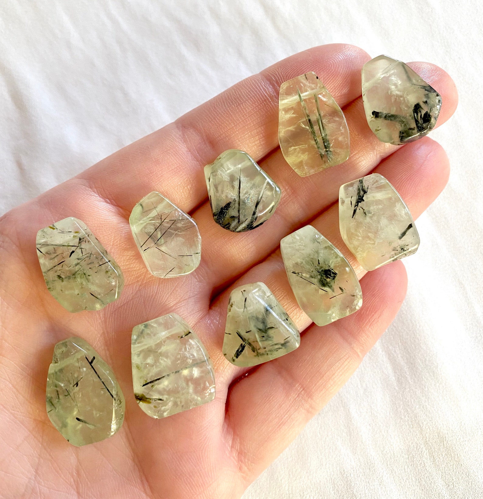 Prehnite Necklace Geometric Prehnite Pendant Necklace Gold | Etsy