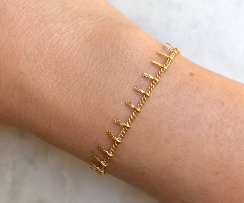 Gold Fringe Bracelet Matte Gold Dangle Bar Bracelet Gold Bar | Etsy