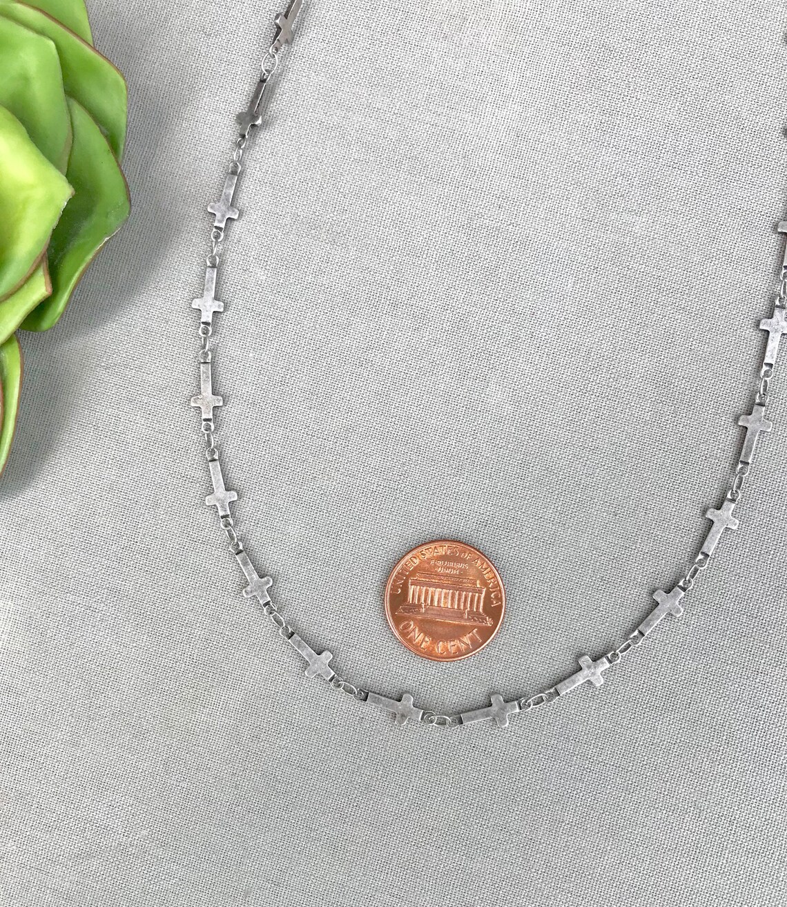 Cross Choker Necklace Antique Silver Cross Necklace Choker - Etsy