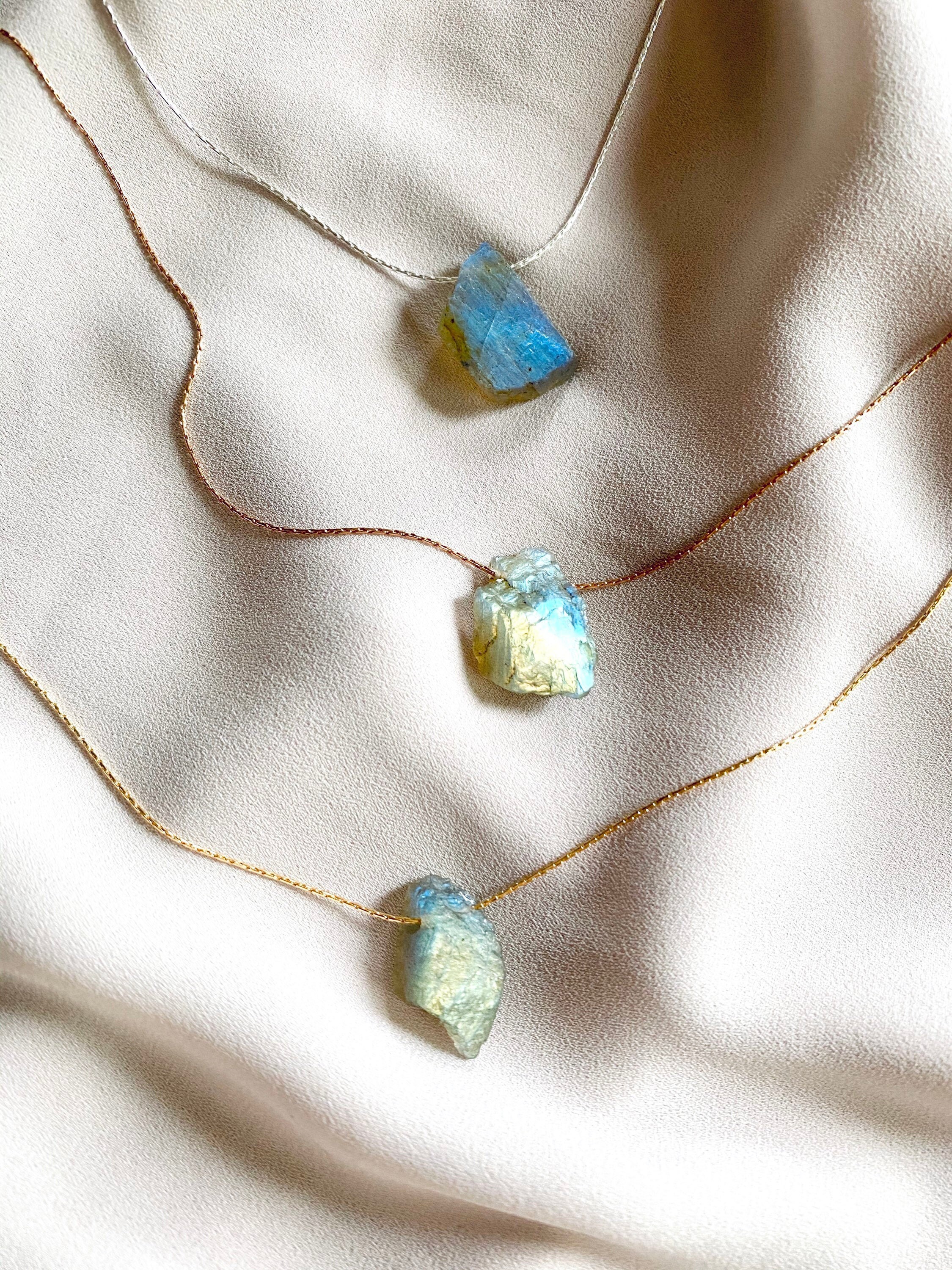 Flashy Labradorite Necklace Floating Labradorite Pendant | Etsy