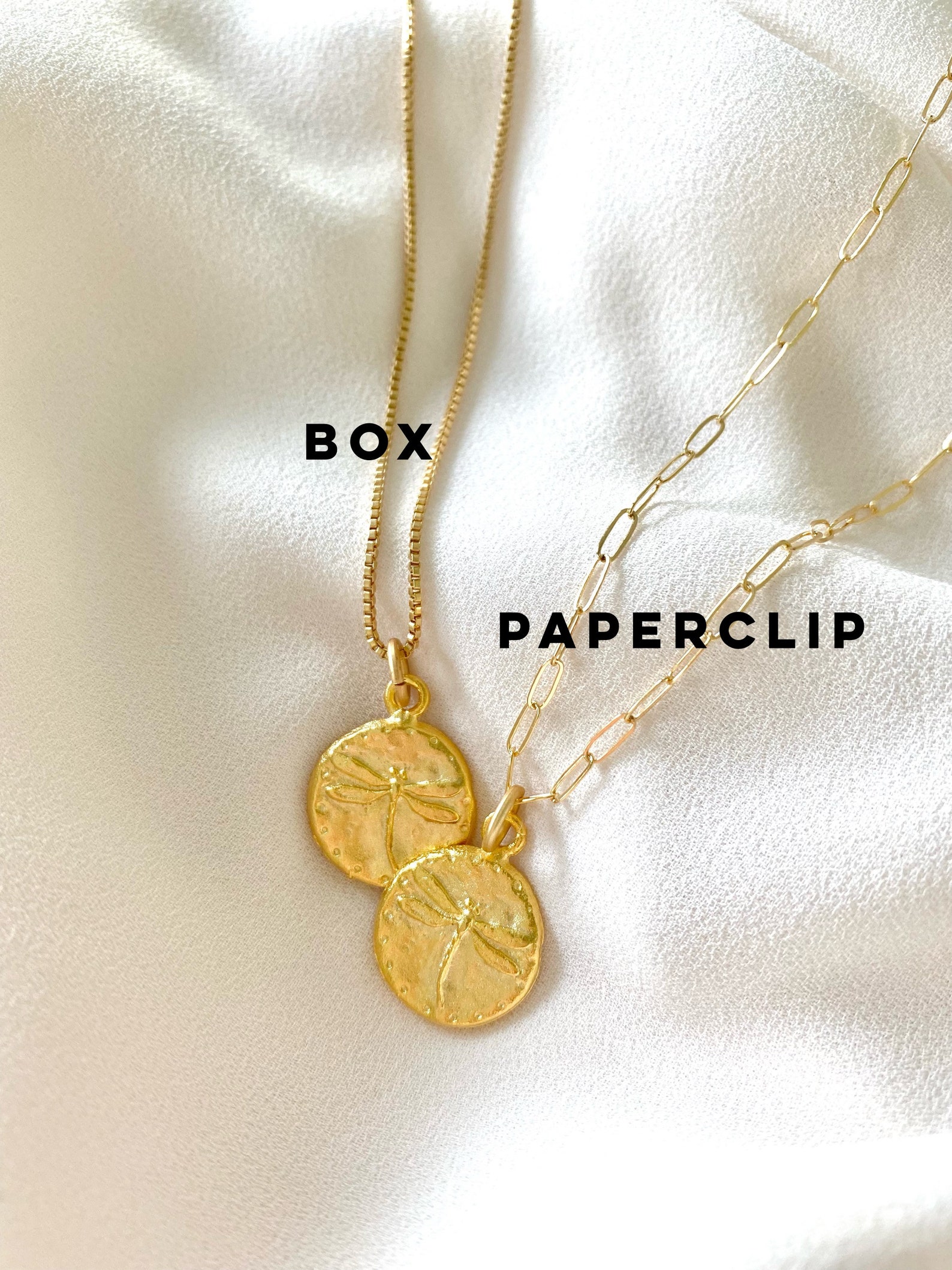 Gold Dragonfly Necklace 14k Gold Filled Box Chain Necklace - Etsy