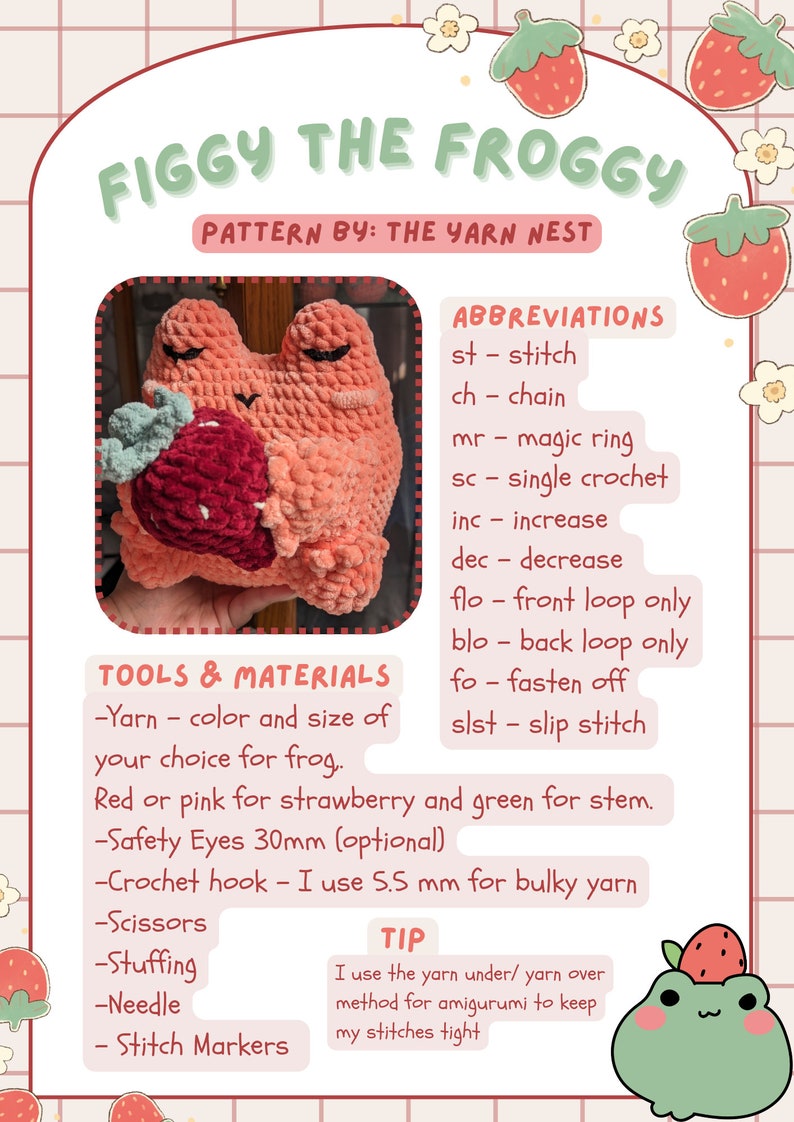 Figgy the Froggy Crochet Pattern - Etsy