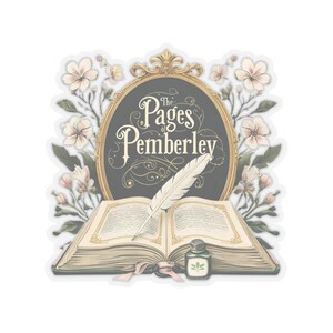 The Pages of Pemberley Vinyl Sticker Elegant Literary Design - Etsy