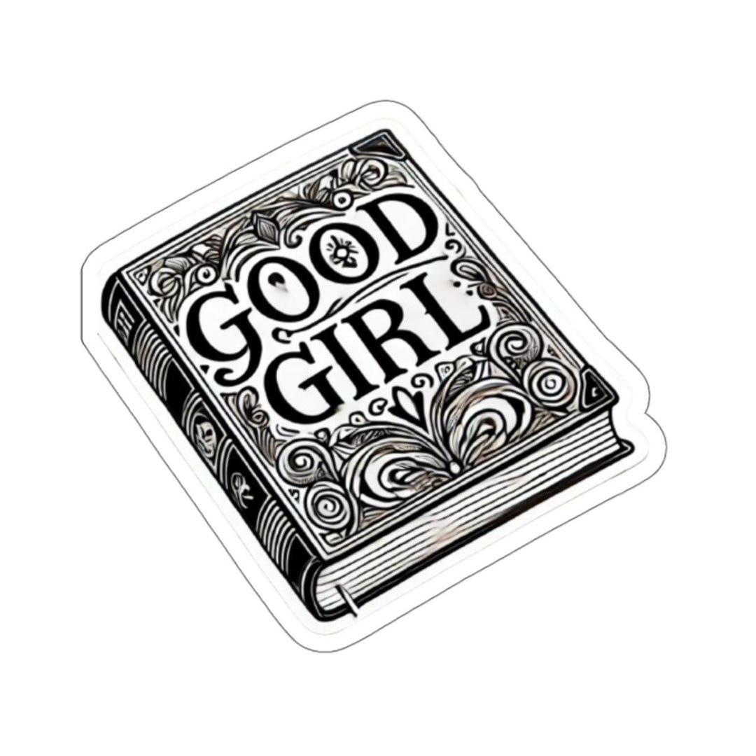 Good Girl Vinyl Sticker - Elegant Book Design - Etsy