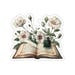 Vintage Floral Open Book Vinyl Sticker 2x2 Kiss-cut - Etsy