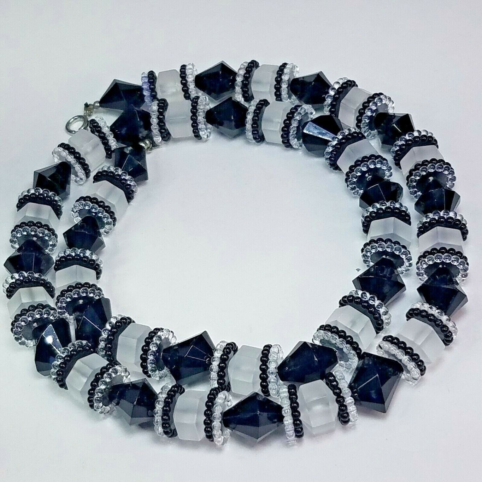 Vintage FREIRICH Chunky Frosted Lucite ICE CUBE Bead Necklace - Etsy