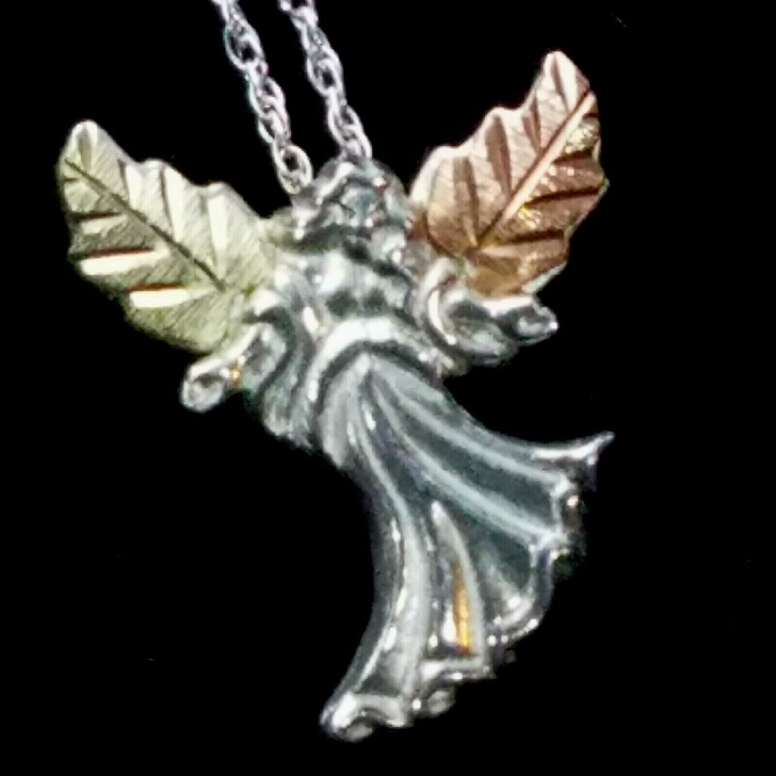 Coleman Co 12K Black Hills Gold Sterling Angel Pendant - Etsy