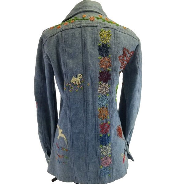 Hippie Jean Jacket - Etsy