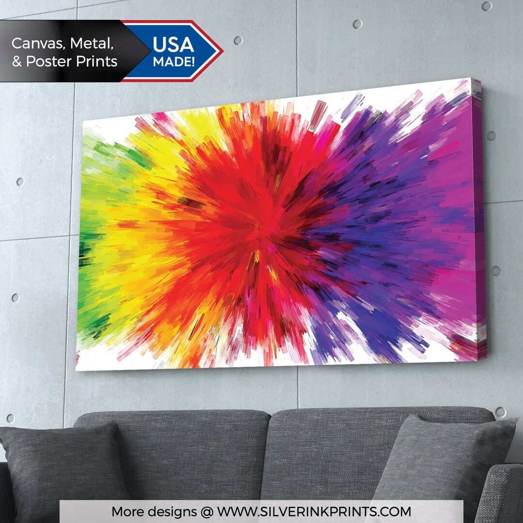 Color Splash Blast | Color Spectrum | Abstract Art | Large Wall Art ...