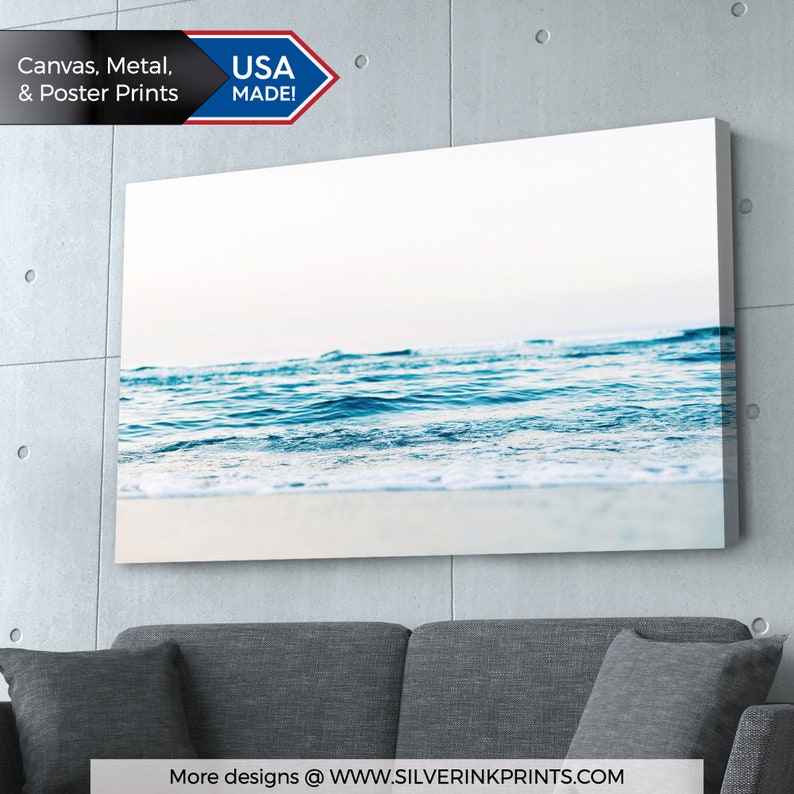 Ocean Waves on the Beach Beach Photography Minimalist | Etsy