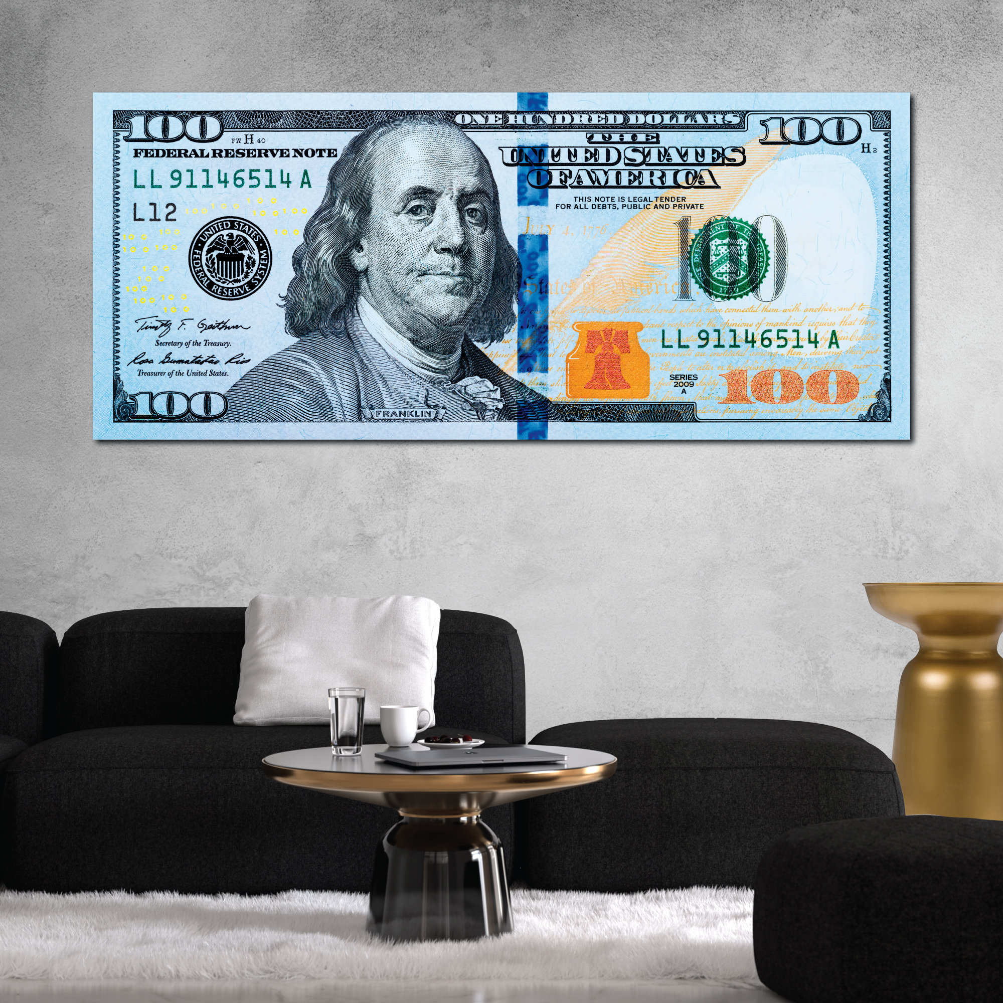 Updated 100 Dollar Bill Money Art New Style Entrepreneur - Etsy