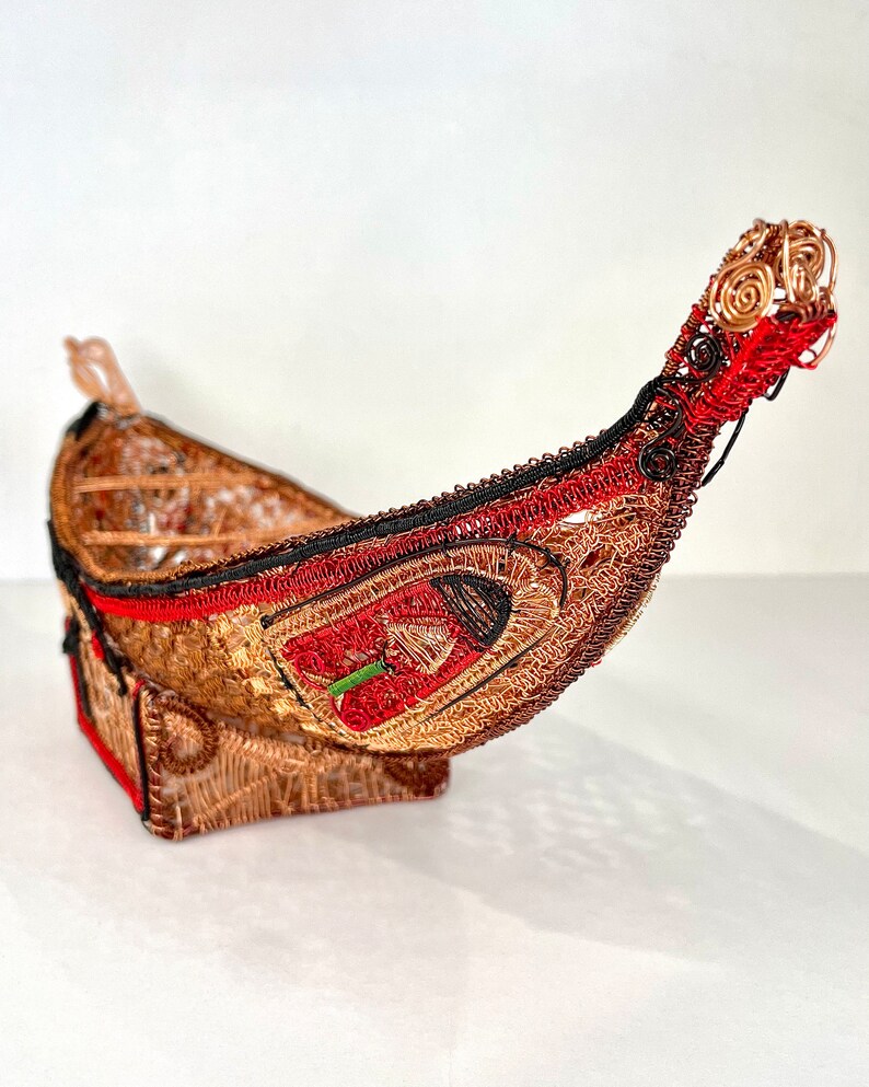 SALISH CANOE Hand Woven Sculpture by Karen Snyder of ERGJ Studios - Etsy
