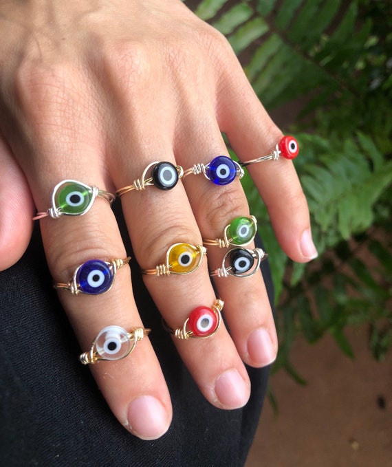 Evil Eye Protection Ring/ Gifts for Her - Etsy