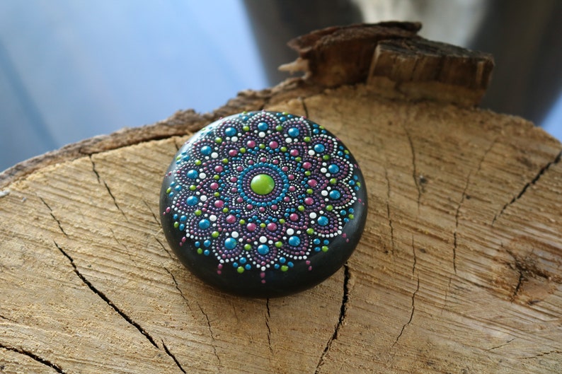 Mandala Stone-Mandala stoneSpring flowers | Etsy