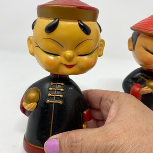 Set of Two Vintage Chinese Bobble Heads Boy/girl Made in Japan - Etsy