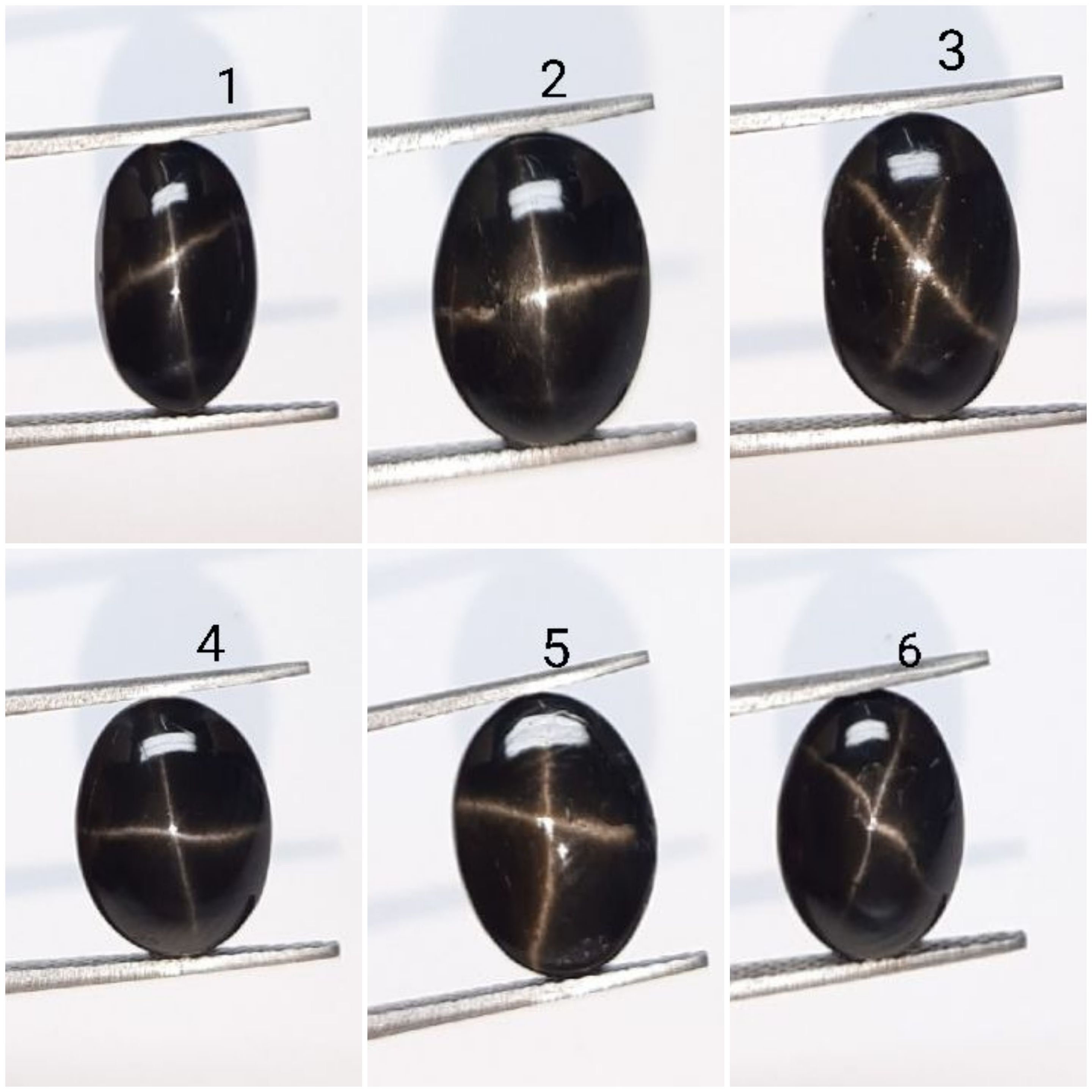 Natural Black Star Gemstone 4 Ray Black Star Sapphire Smooth - Etsy