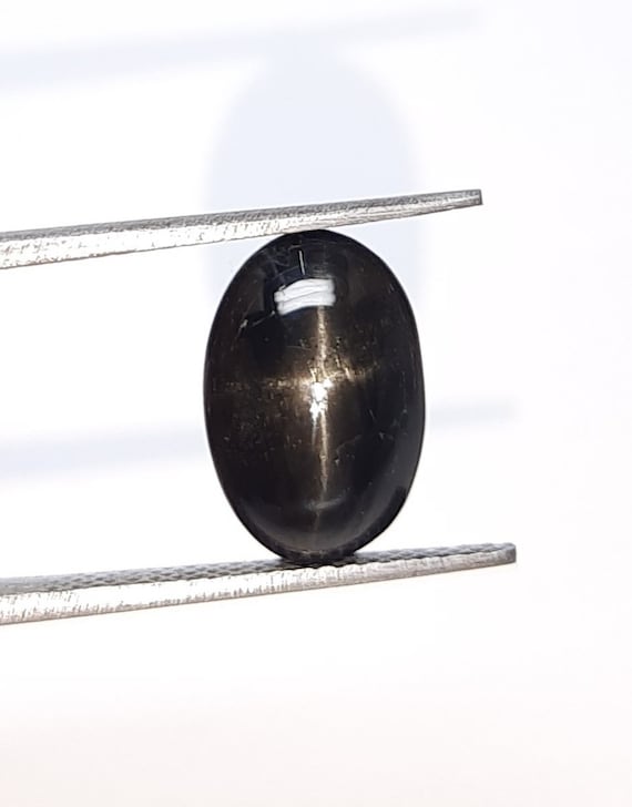 Natural Black Star Gemstone 4 Ray Black Star Sapphire Smooth Cabochon Shape Oval High Quality Loose Gemstone Etsy
