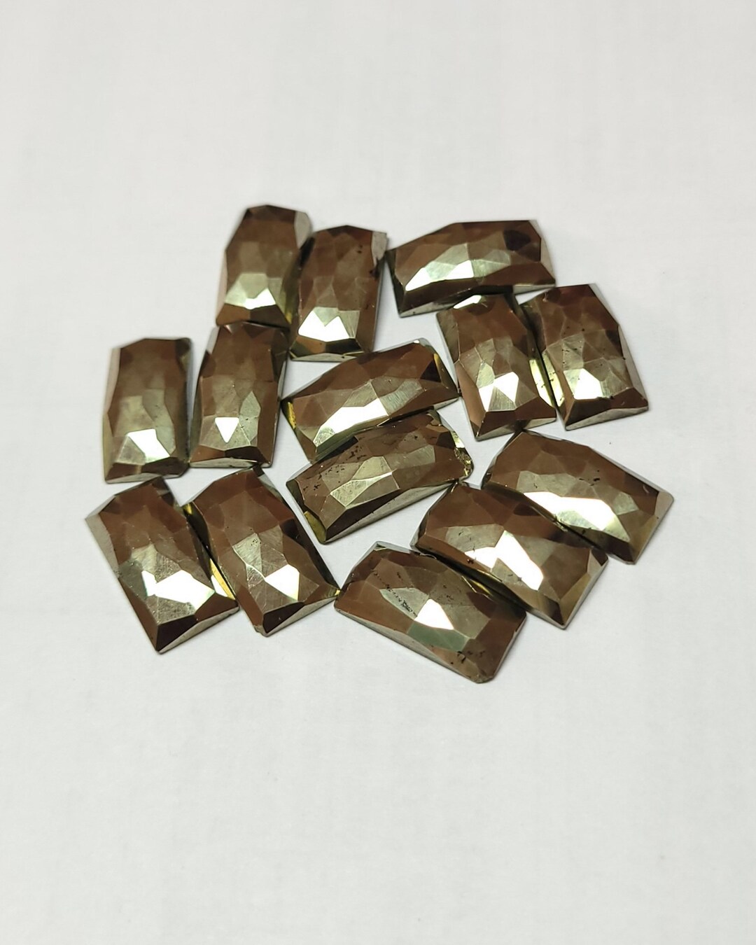5, Pies Lot Natural Pyrite Gemstone, Pyrite Rose Cut Cabochon Shape ...
