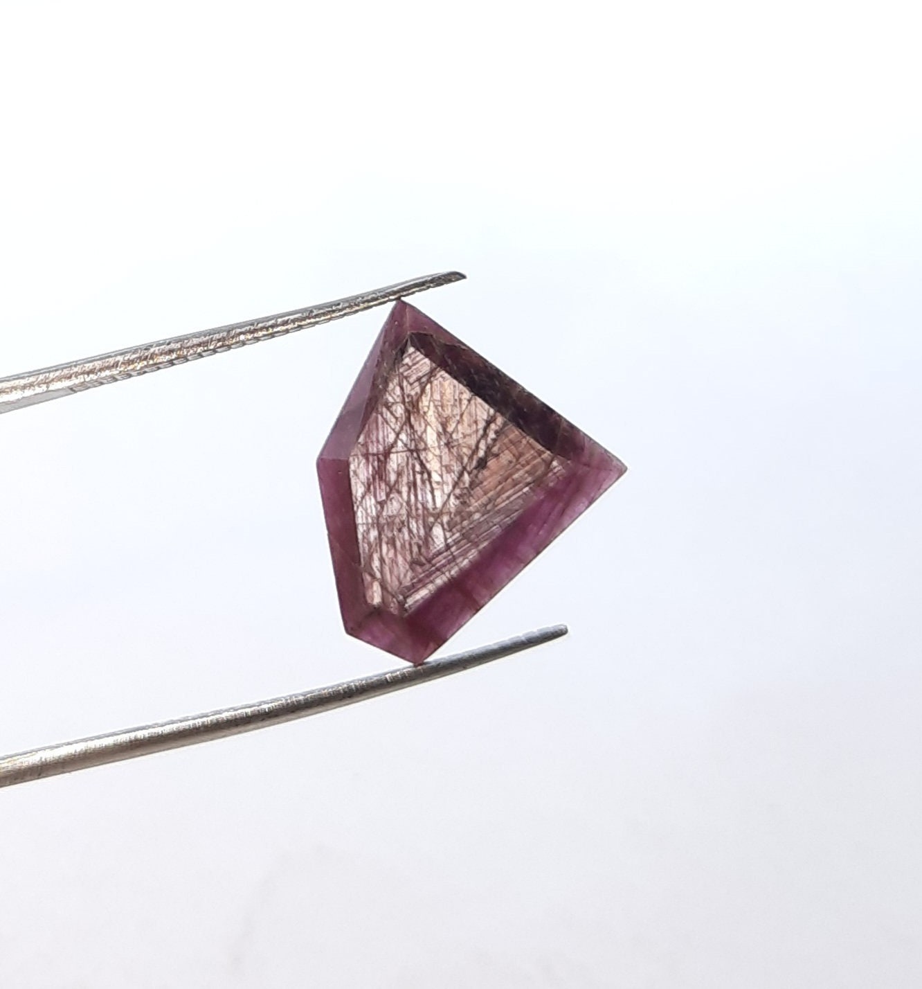 Natural faceted ruby gemstone ruby cut smooth slice full | Etsy