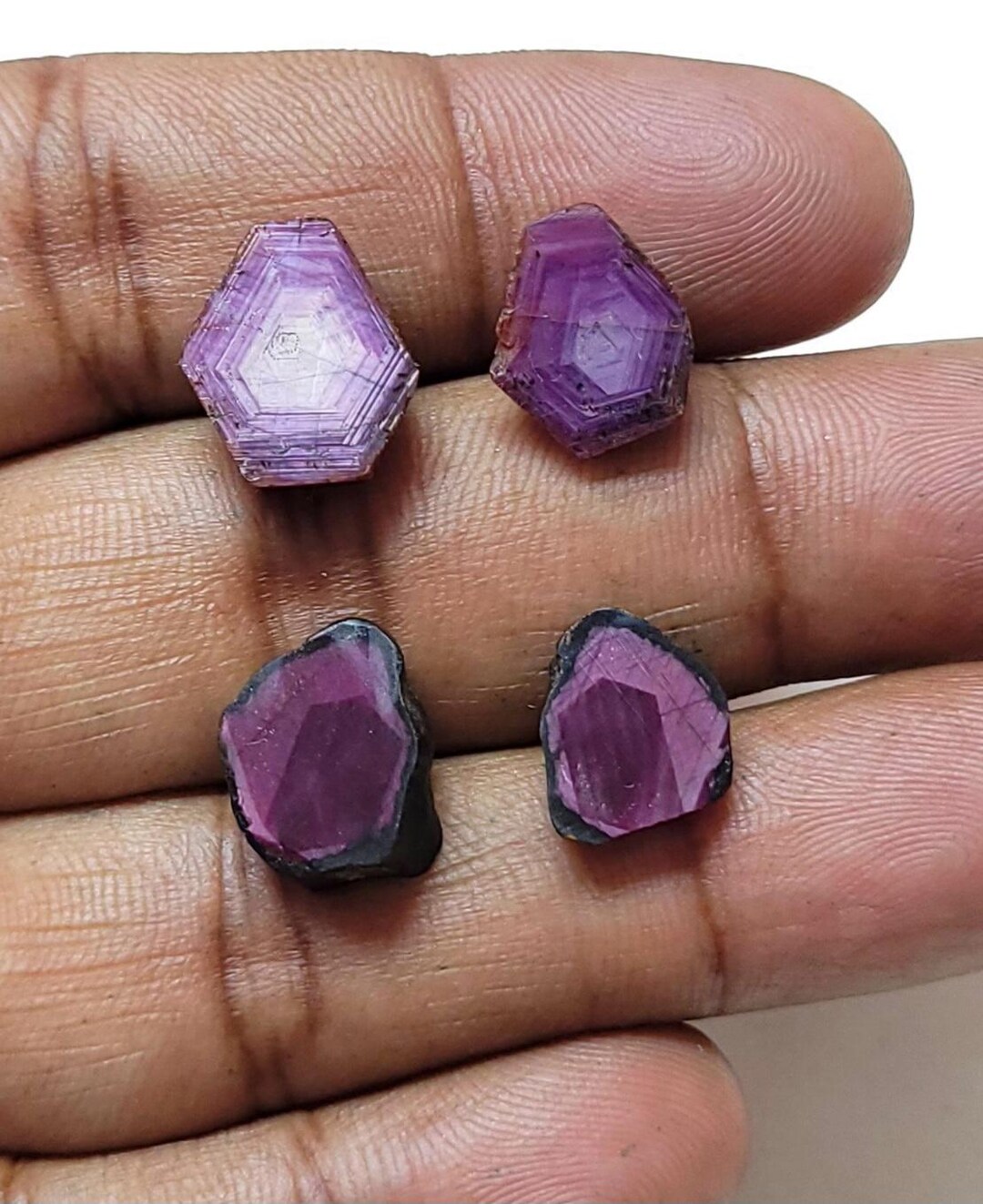 1 Pecs Natural Ruby Gemstone, Ruby Smooth Slice, Full Flashy Fancy ...