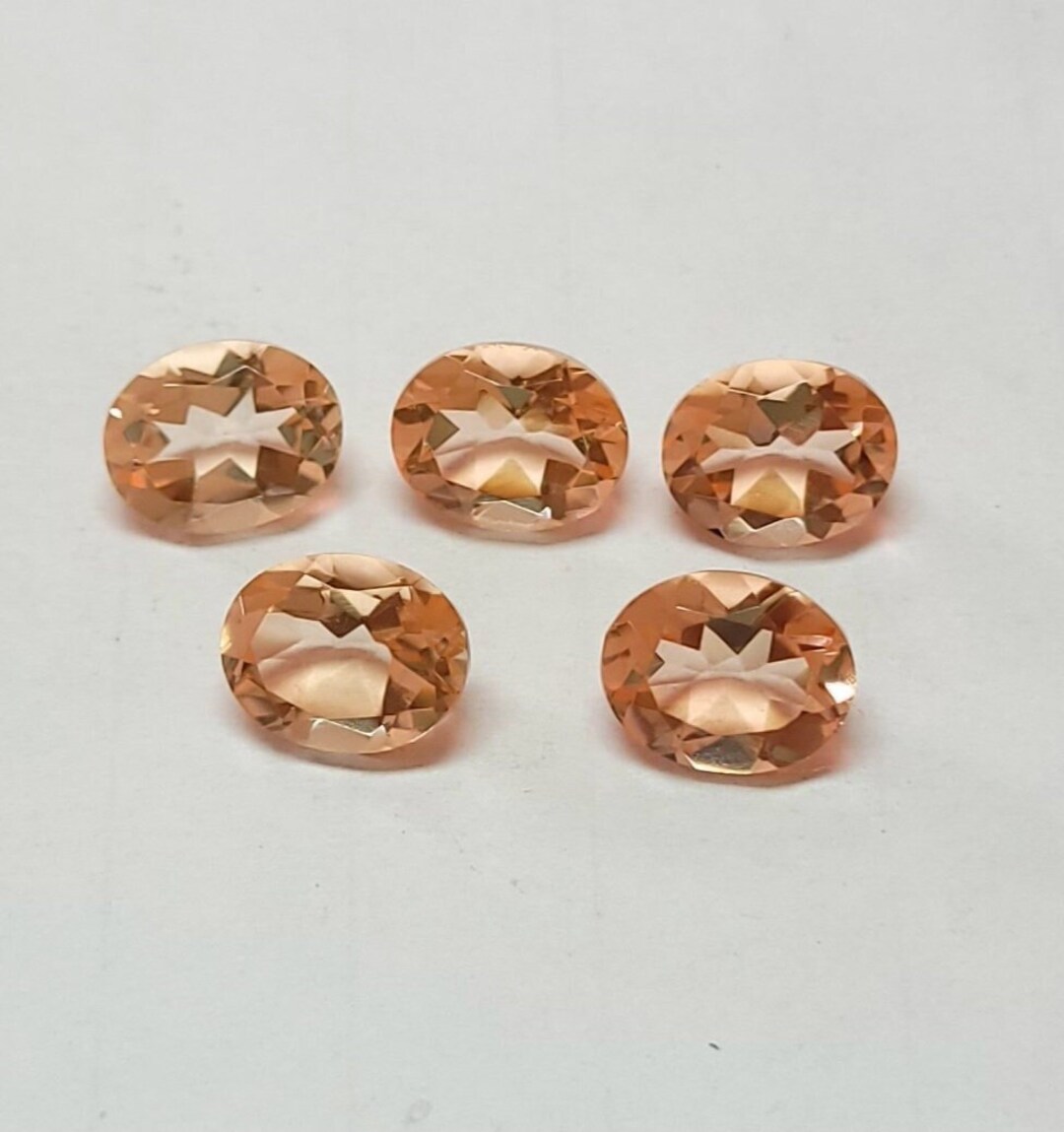 5 Pecs Lot Faceted Morganite Colour Crystal Doublet Quartz Gemstone ...