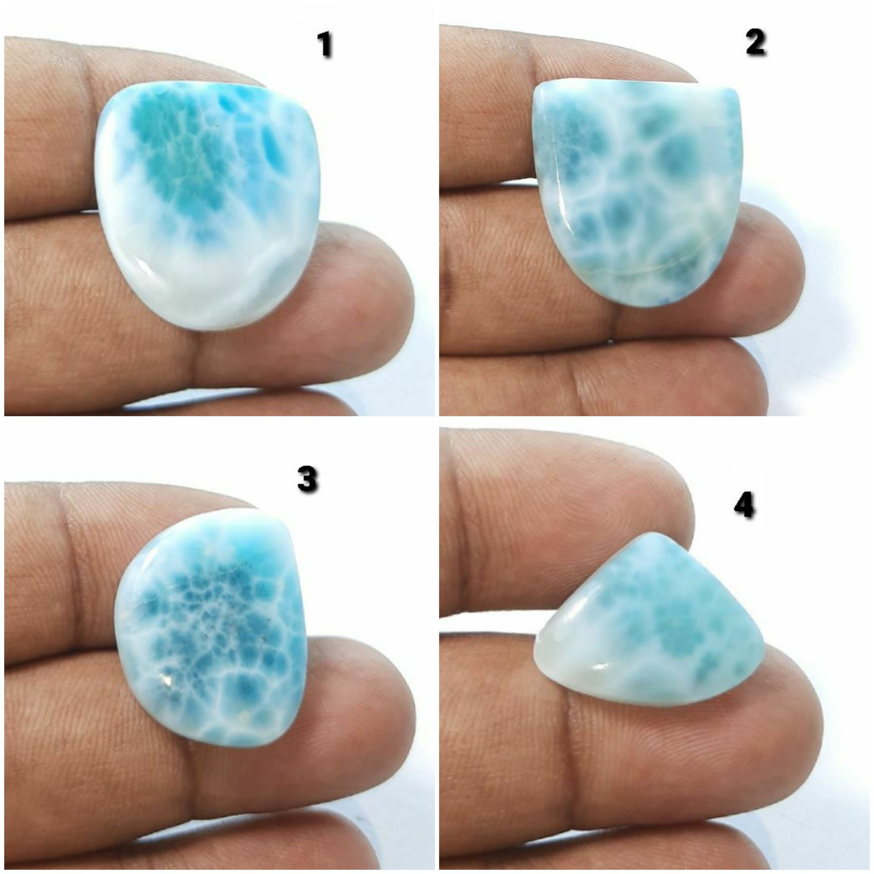 Natural Larimar Gemstone Larimar Smooth Cabochon High - Etsy