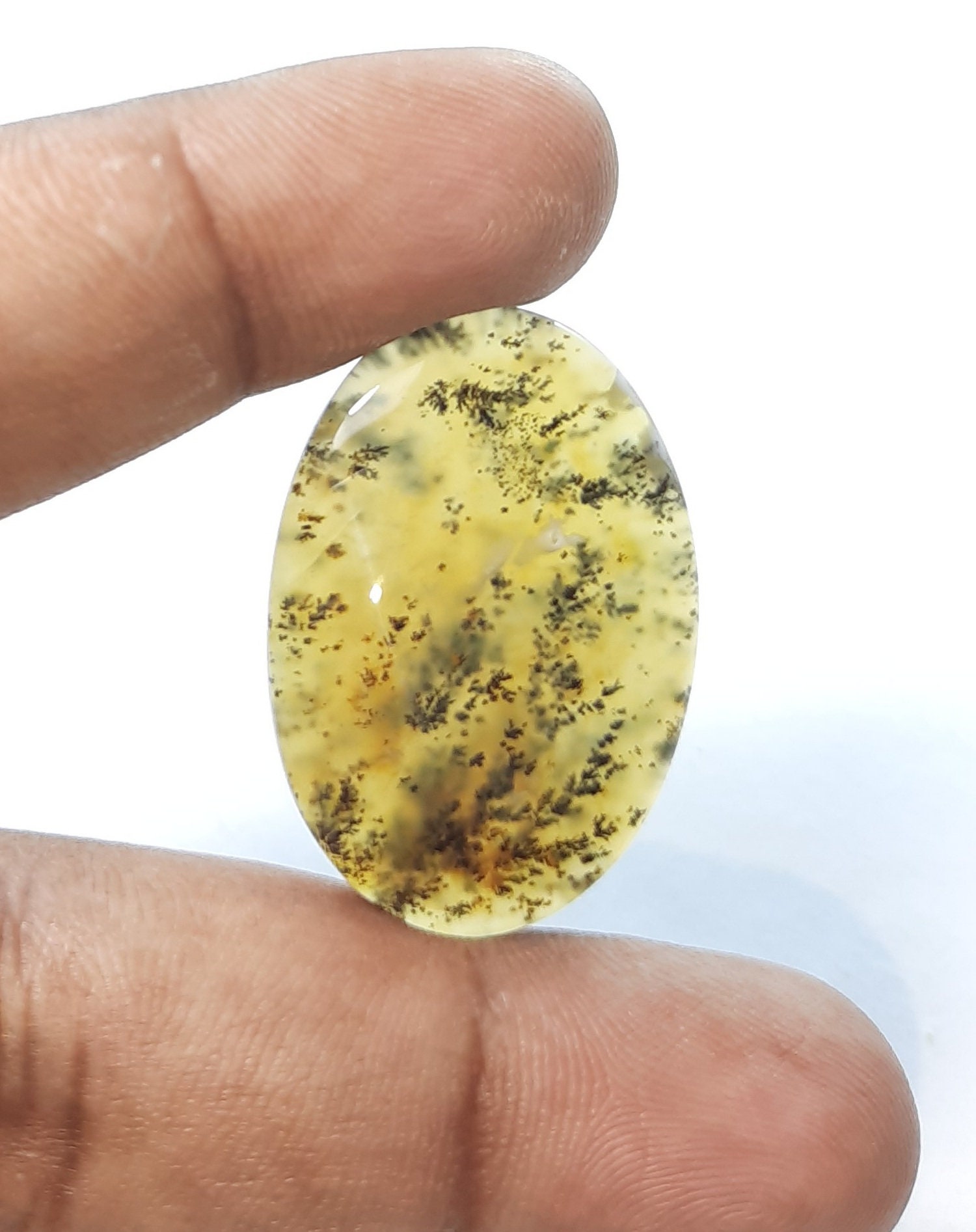 Dendritic Moss Agate Gemstone Dendritic Moss Agate Smooth | Etsy