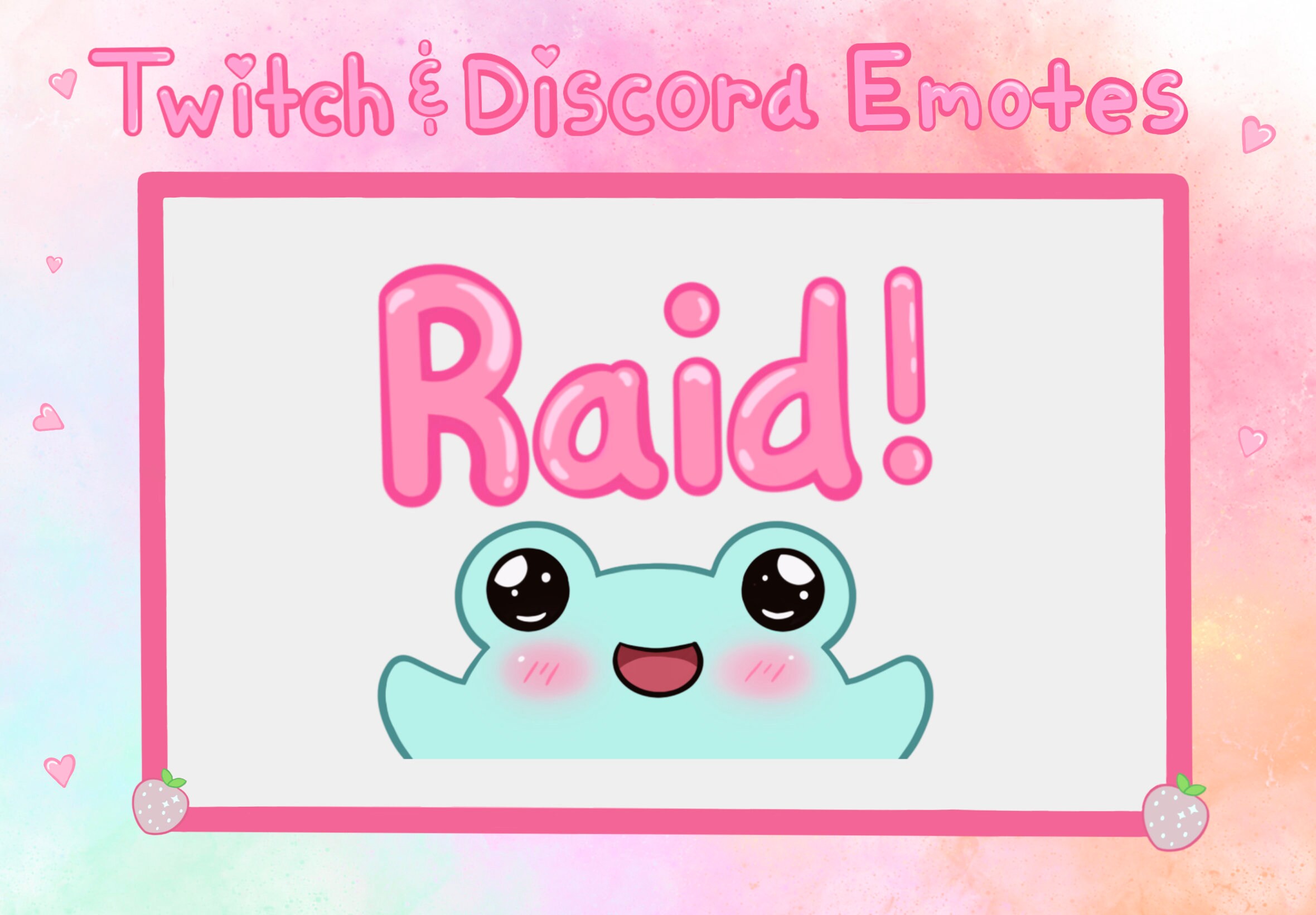 Cute Raid Frog Emote For Twitch & Discord | Etsy