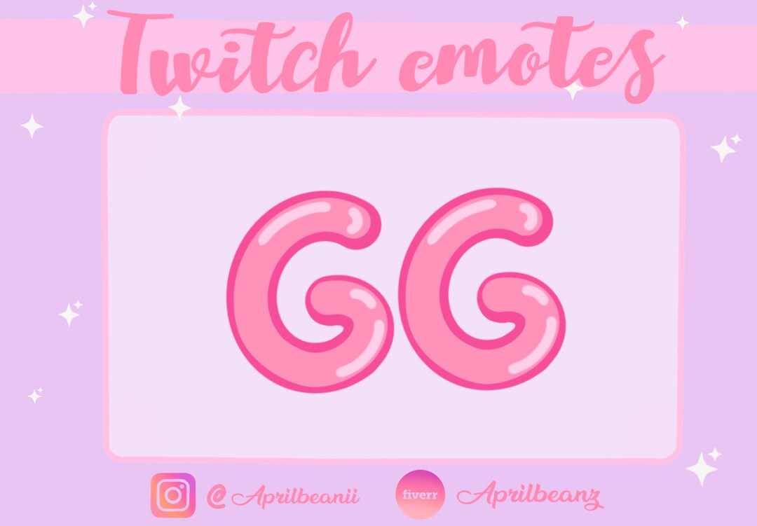 Cute GG Emote for Twitch or Discord/ Kawaii/ Cute/ Youtube/ - Etsy UK