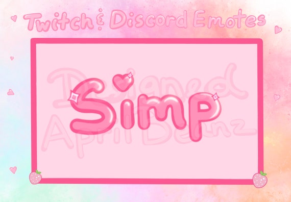 Cute Simp Emote for Discord or Twitch | Etsy