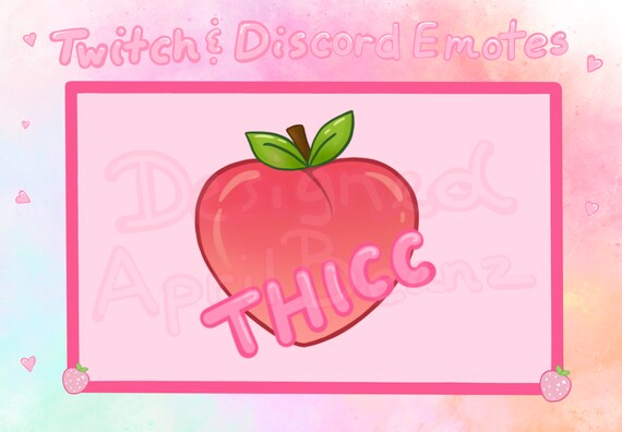Cute Thicc Peach Discord and Twitch Emote - Etsy UK
