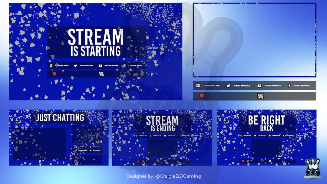 STREAM OVERLAYS Dispersion Theme (4 Scenes and Face Cam Frame) - Etsy
