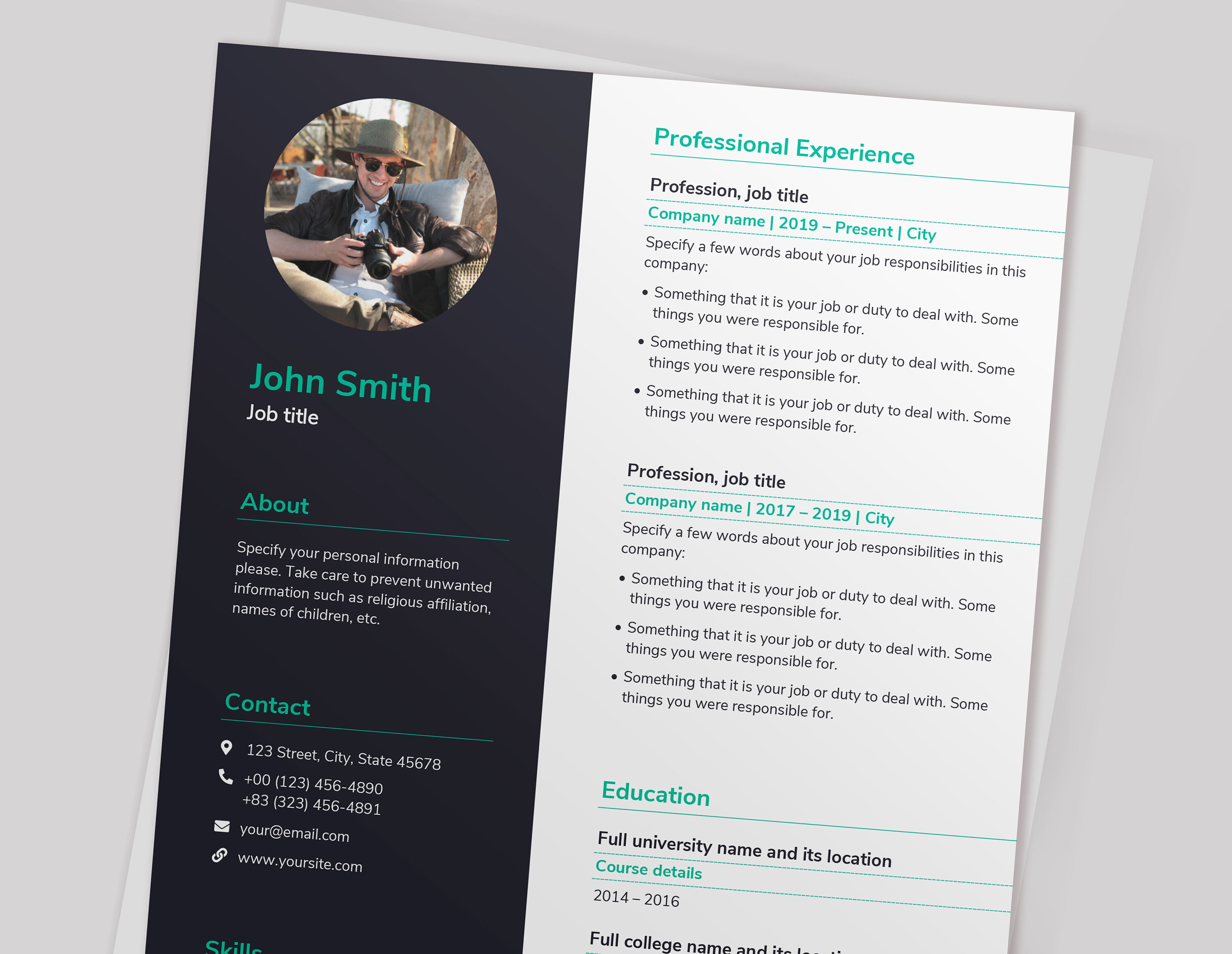 Travel Agent Resume Template Word CV Template Simple, Resume Template ...