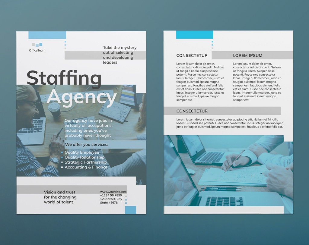 Staffing Agency Flyer Template Digital Download Editable - Etsy