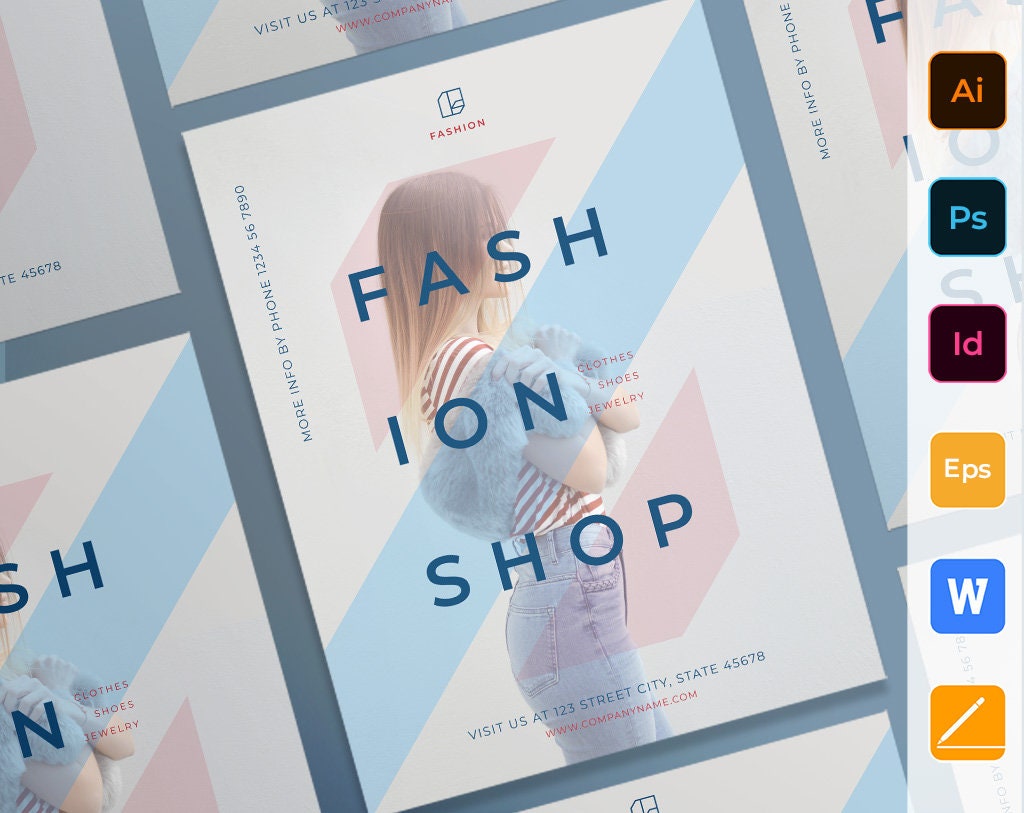 Fashion Shop Poster Template Instant Download Editable | Etsy