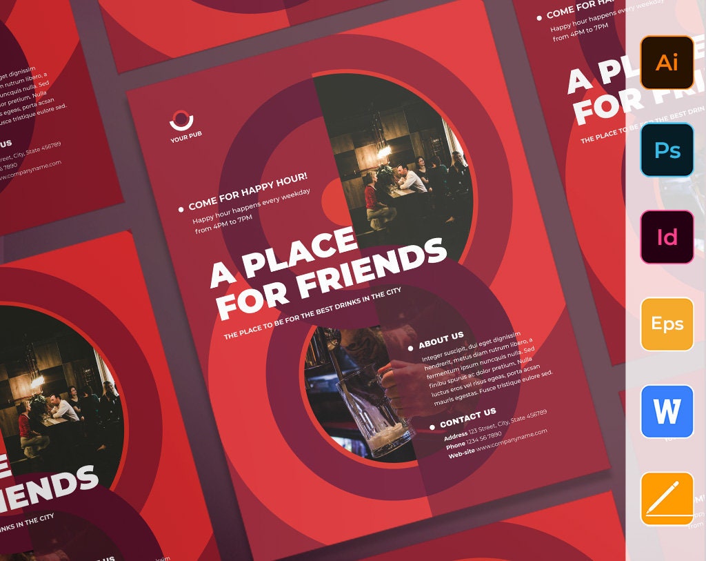 Pub Poster Template Instant Download Editable Design MS | Etsy