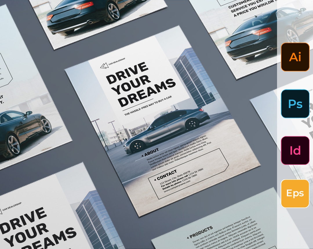 Car Dealership Flyer Template Instant Download, Editable Design ...