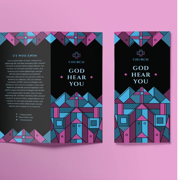 Trifold Brochure Template Church - Etsy